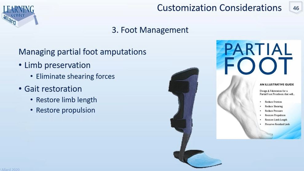 Applied Biomechanics in the Management of Partial Foot Amputations | Allard USA